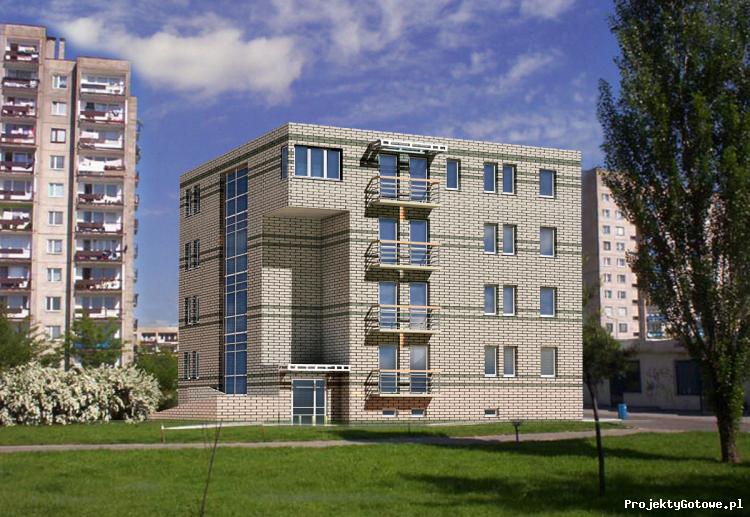 Wielorodzinny Budynek Komunalny Punkt 15 mieszkań - gotowy projekt ...