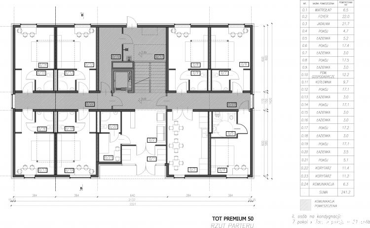 Hotel TOT Premium 50 - gotowy projekt | ProjektyGotowe.pl